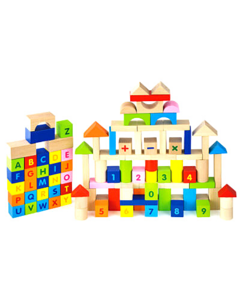 ALPHABET AND NUMBER BLOCK SET OF 100 – Clever Toys