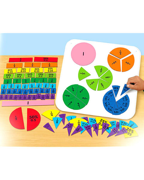 BUILDING FRACTIONS,DECIMALS AND PERCENTABE MAGNETIC BOARD – Clever Toys