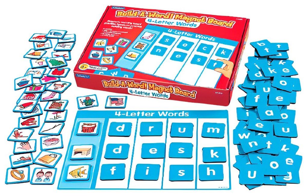 BUILD A WORD MAGNETIC BOARD 4 LETTER – Clever Toys