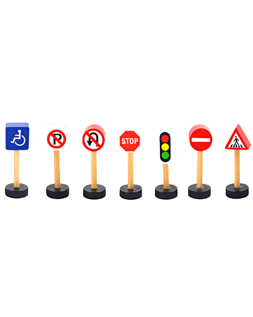 WOODEN TRAFFIC SIGNS – Clever Toys