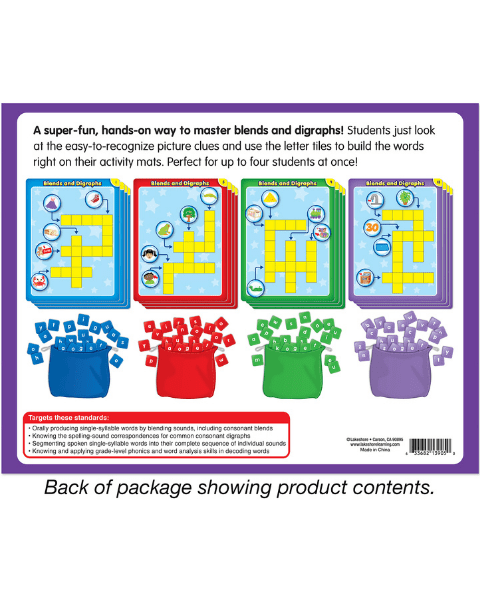 BLENDS & DIGRAPHS CROSSWORD PUZZLES ACTIVITY CENTER – Clever Toys