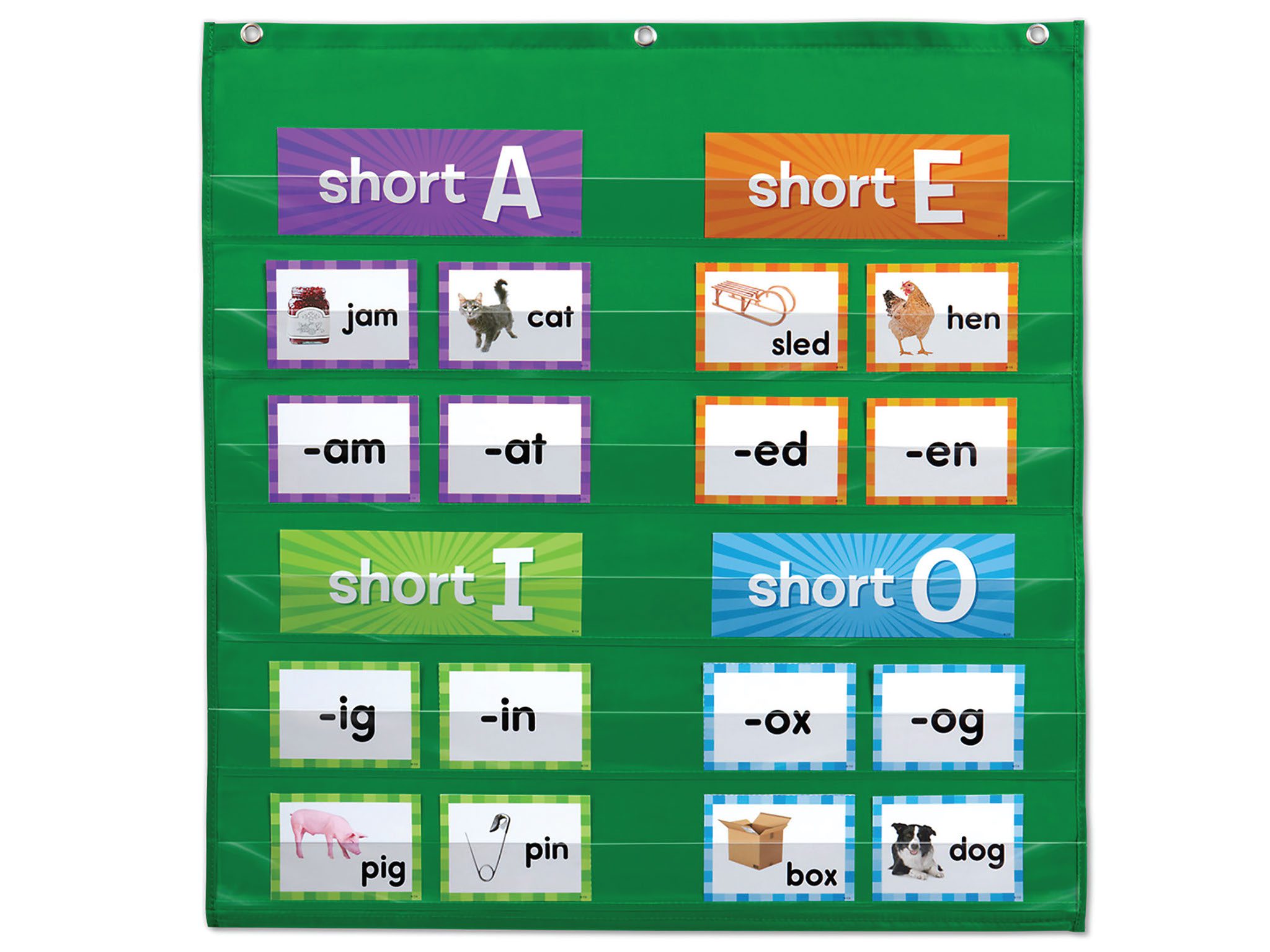 Short Vowels Pocket Chart Cards – Clever Toys